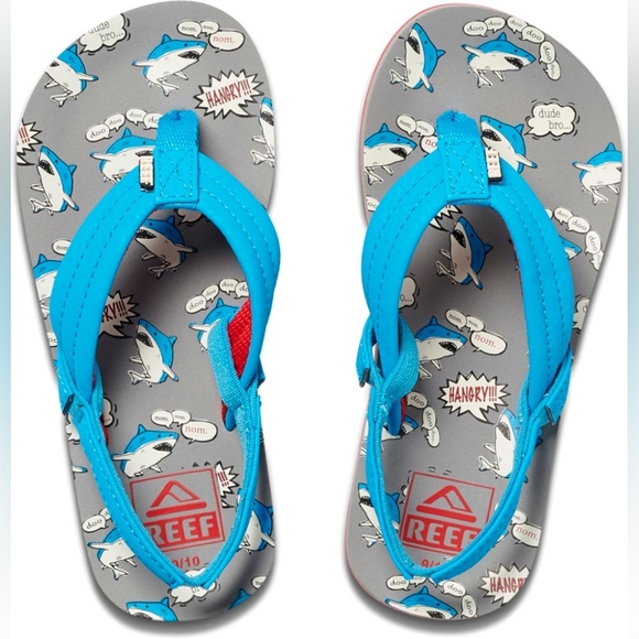 Reef | Shoes | Reef Kids Ahi Sharks Flip Flop Sandals Nom Nom Youth 112 ...